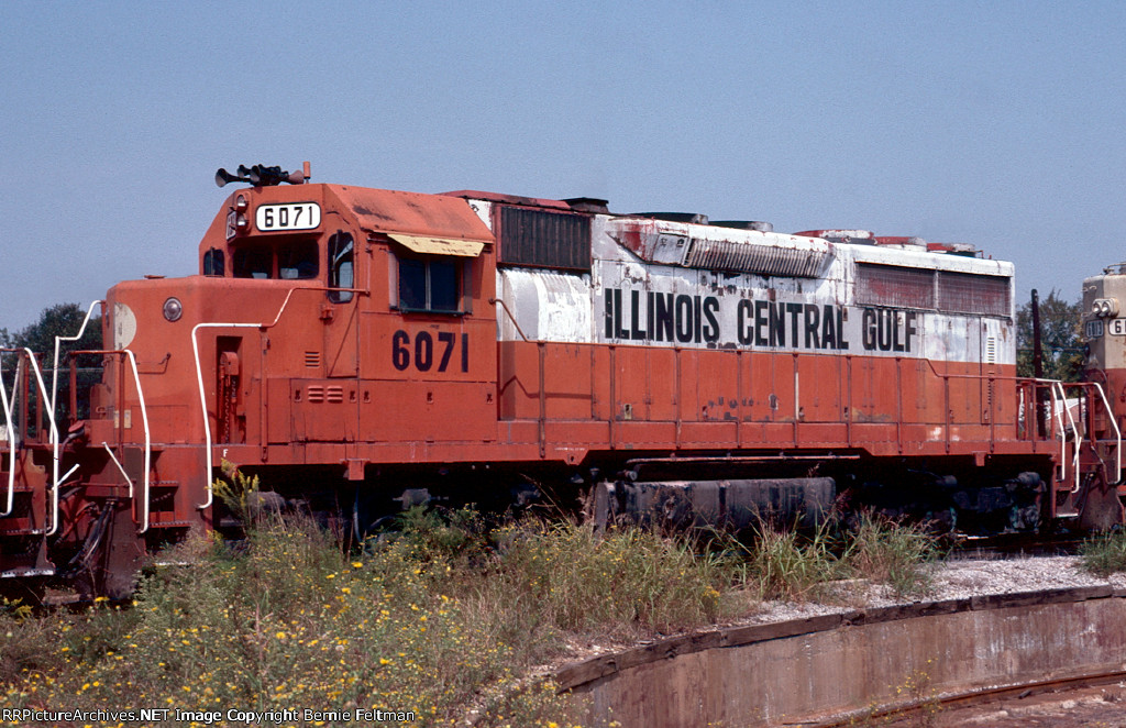 Illinois Central Gulf SD40 #6071, the original SD40 and the very first unit to put the EMD 645 ...